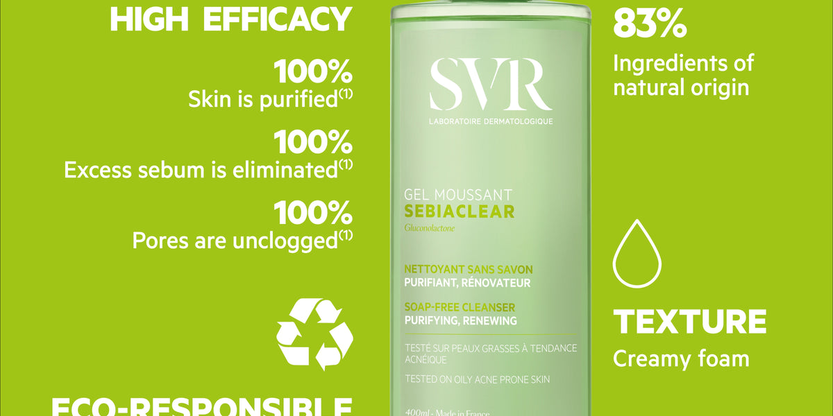 SVR Sebiaclear Foaming Gel - Cleanser for Acne-Prone Sensitive Skin ...